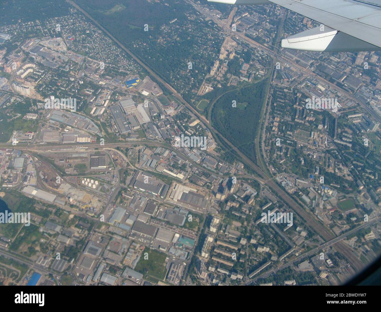 Moscow aerial view from airplane hi-res stock photography and images ...