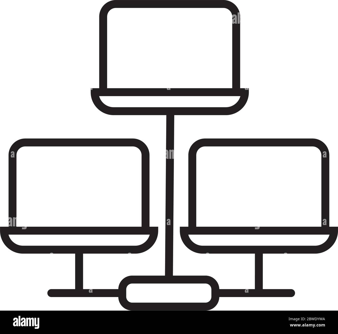 laptops computers line style icons Stock Vector Image & Art - Alamy