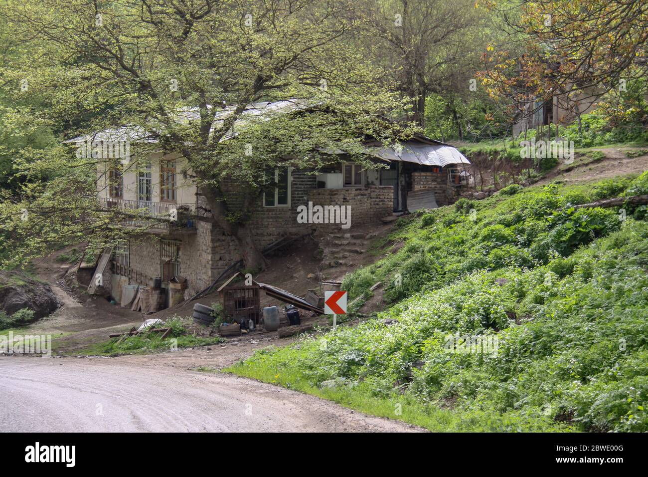 A rural home near the road in one of the beautiful villages of northern ...