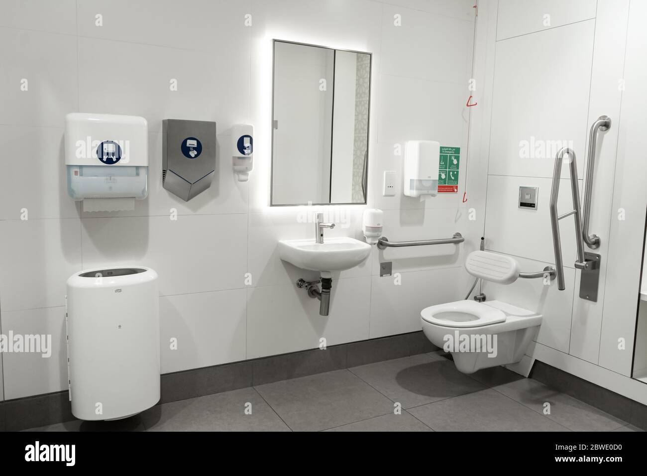 Restroom for people with disabilities in a modern country Stock Photo ...