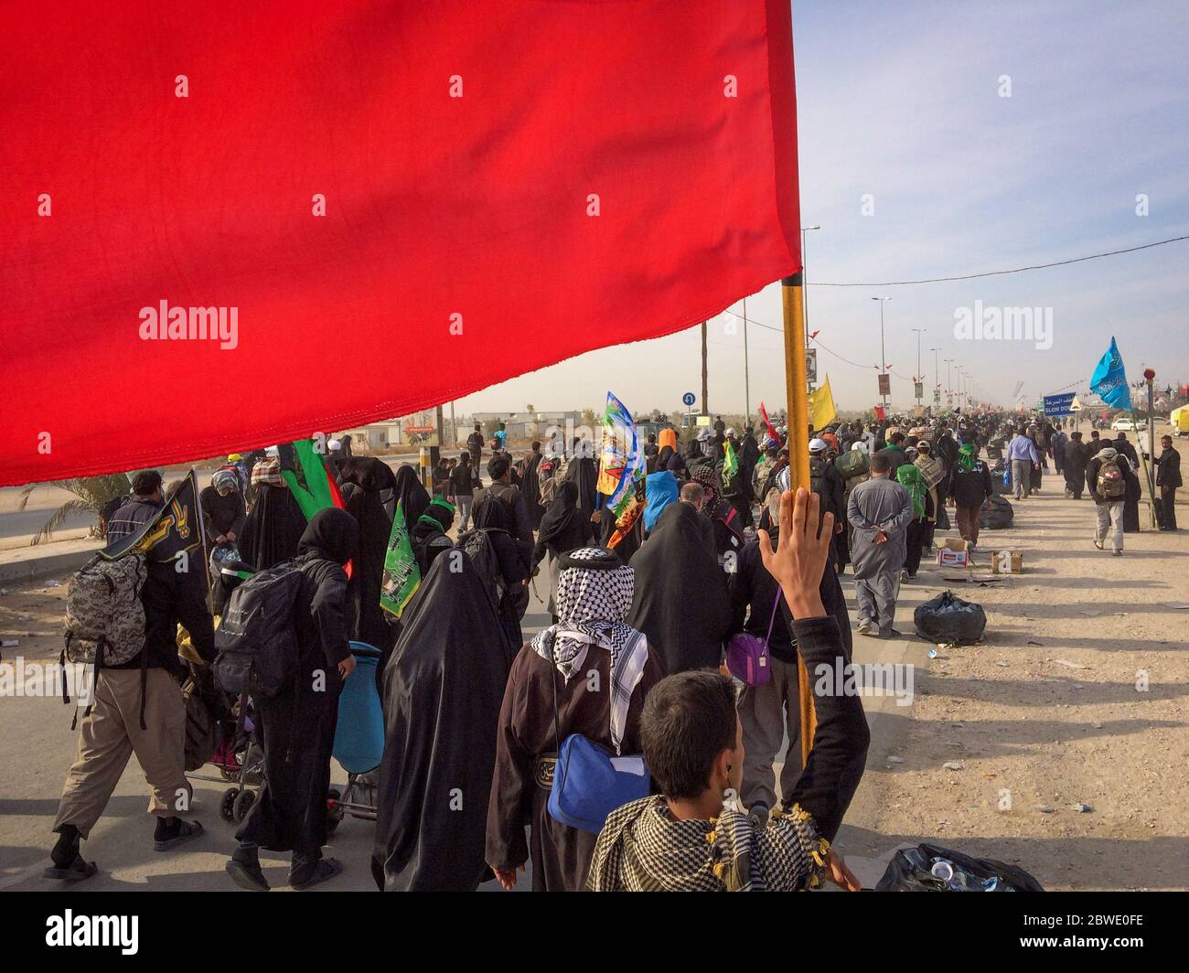 Karbala, Bagdad, Iraq, 06 09 2019: Millions of Shia marching across the ...