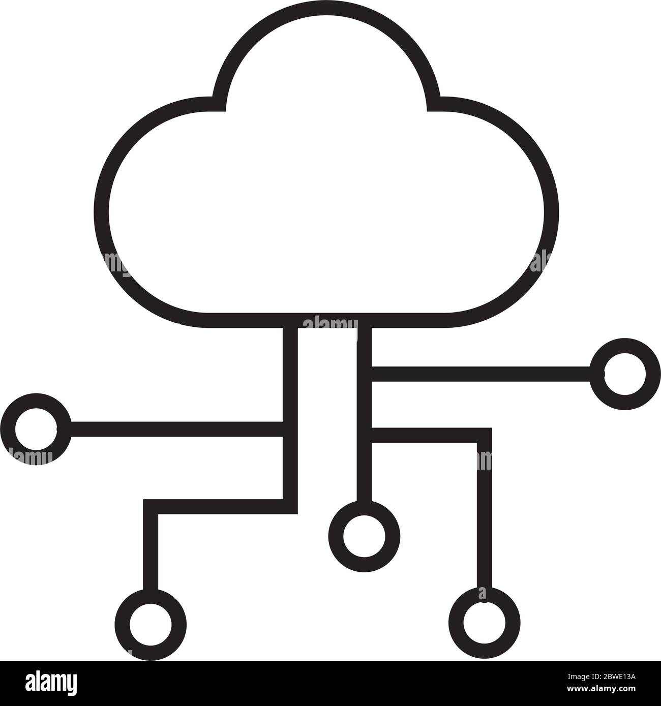 Web hosting line style Black and White Stock Photos & Images - Alamy