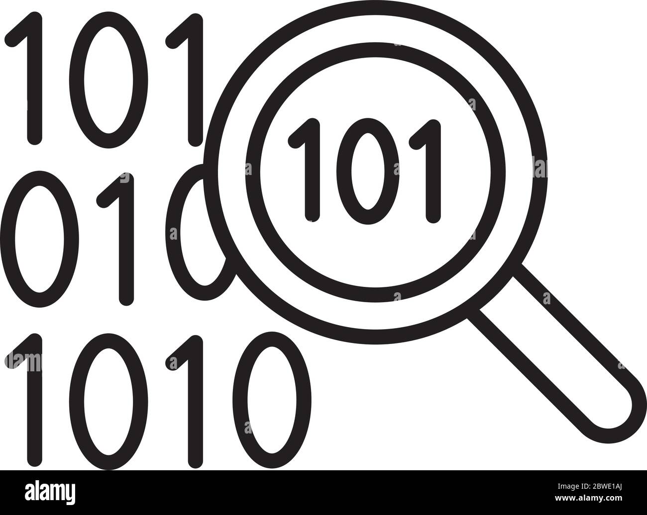 Magnifying glass numbers Stock Vector Images - Alamy