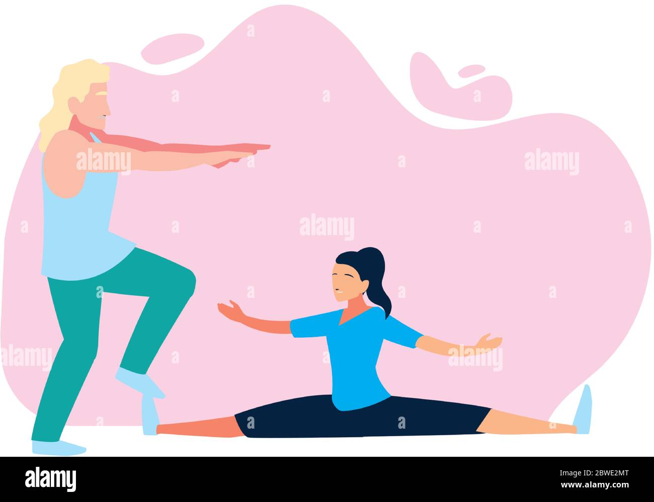 Keep fit stretching Stock Vector Images - Alamy