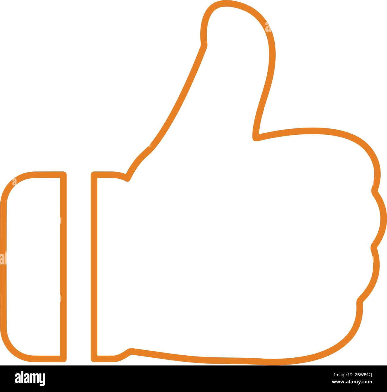 Thumbs up sticker Stock Vector Images - Alamy