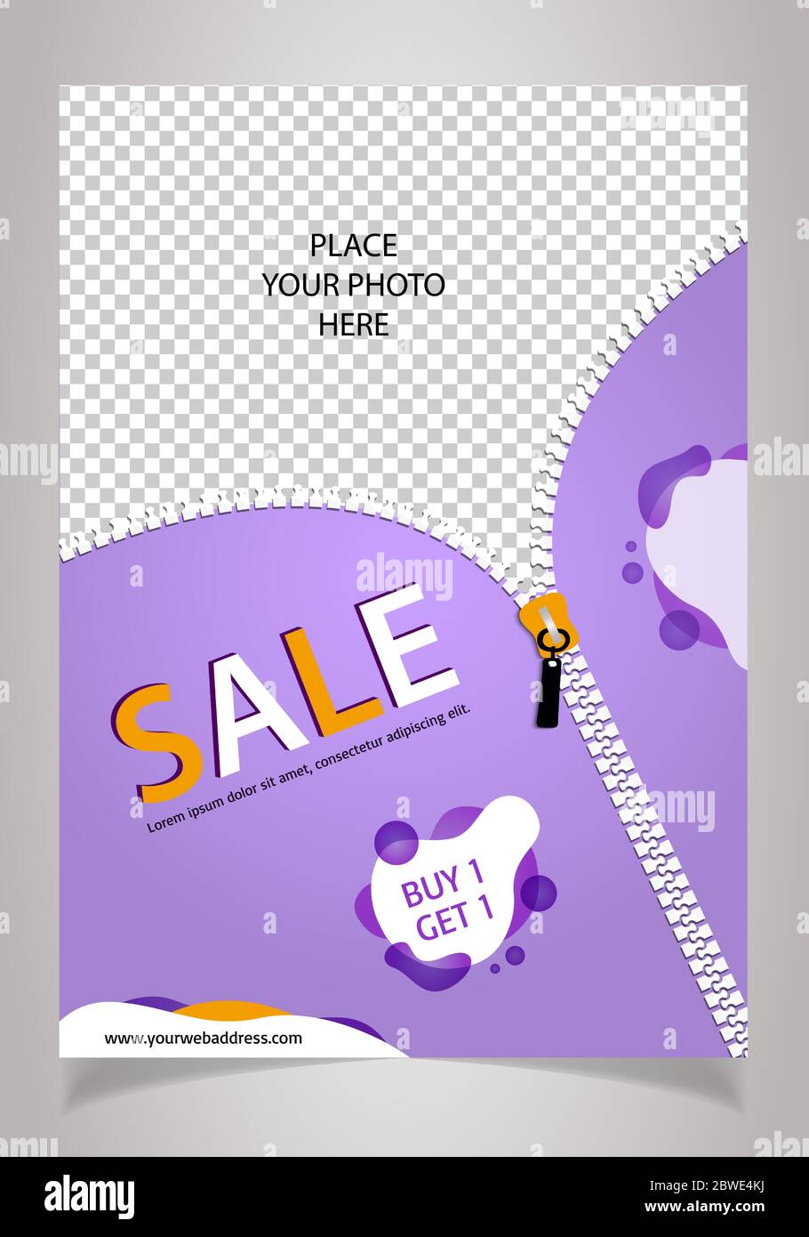 Design white A4 size Sale banners for social media and Print with place ...