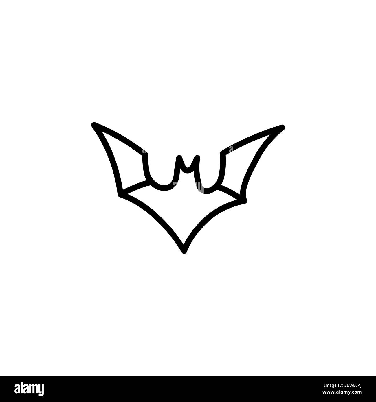 Bat Icon In Flat Style Vector Icon For Apps, UI, Websites. Black Icon ...