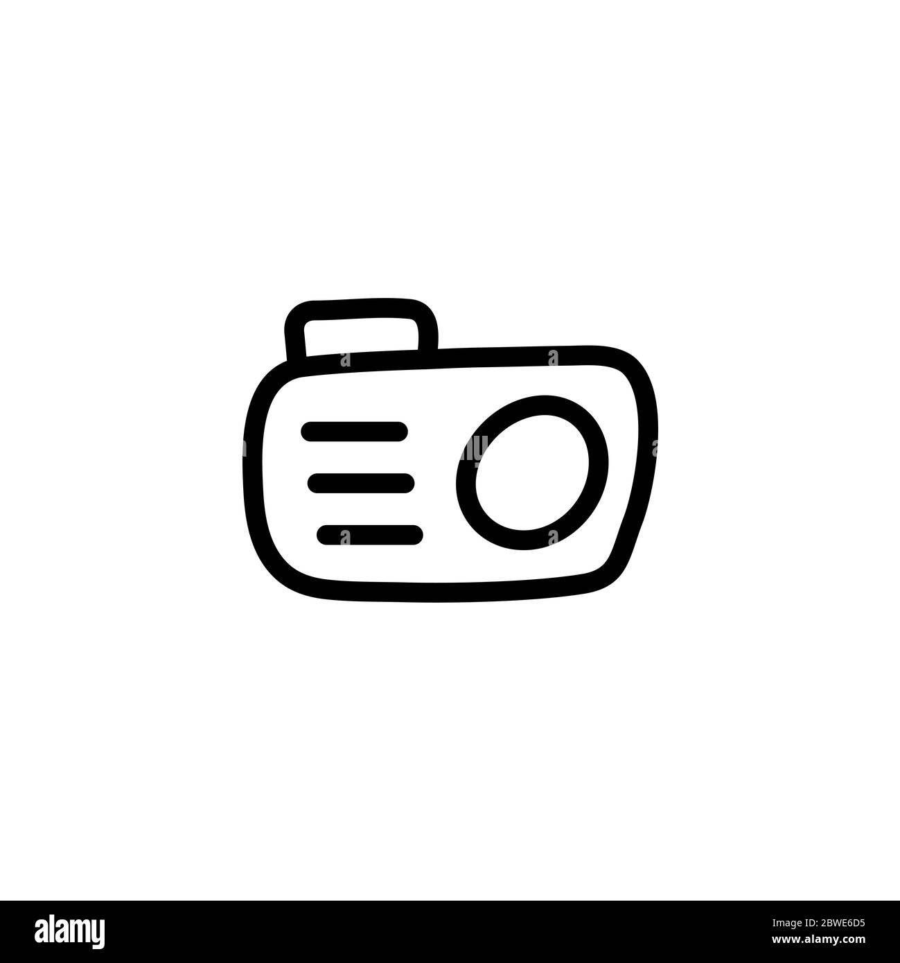 Camera Line Icon In Flat Style Vector For Apps, UI, Websites. Black ...