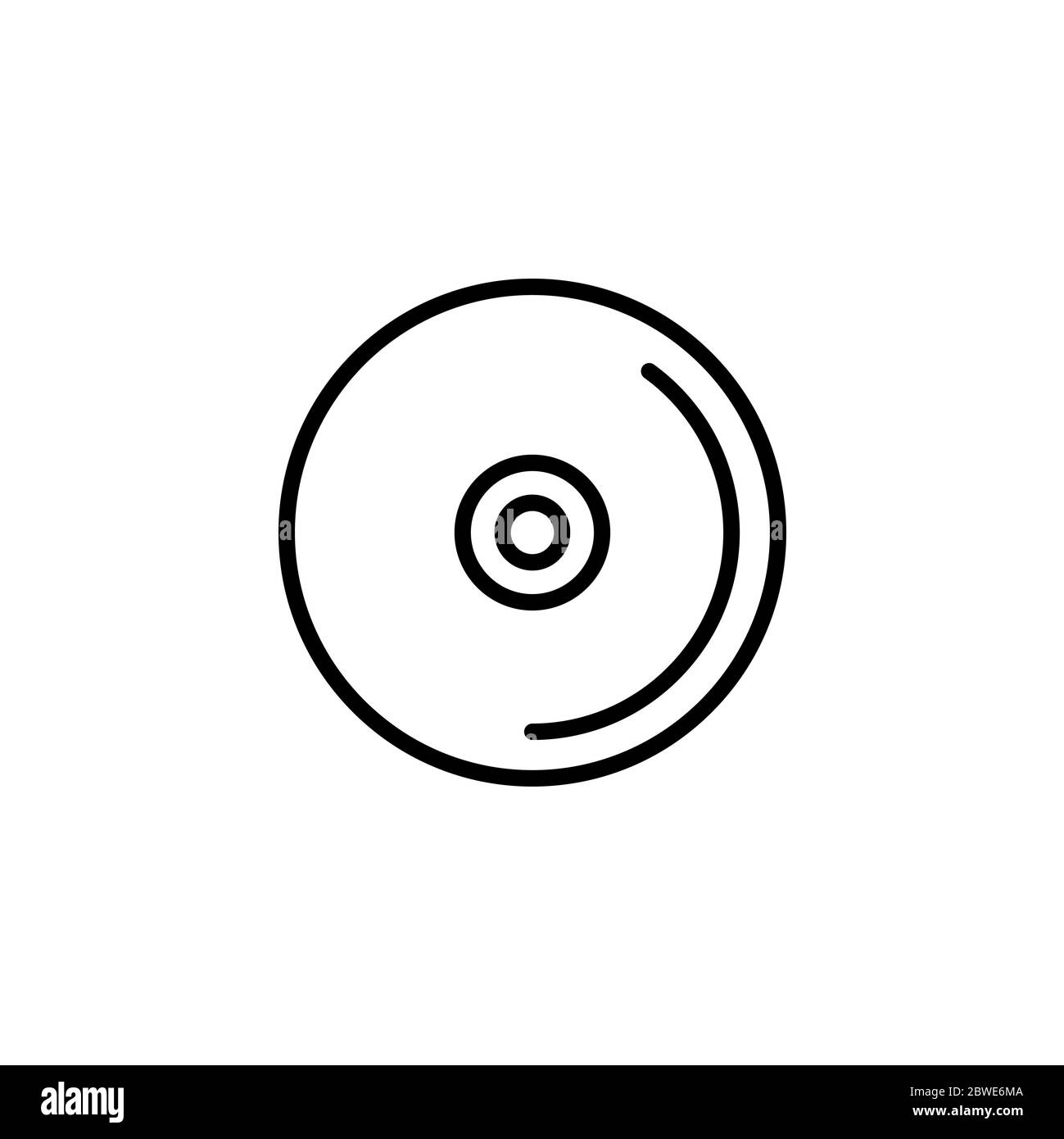 DVD or CD Line Icon In Flat Style Vector Icon For Apps, UI, Websites ...