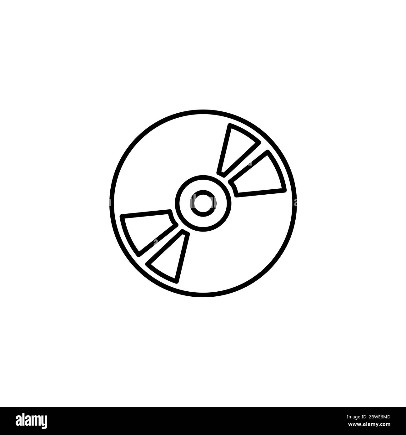 DVD or CD Line Icon In Flat Style Vector Icon For Apps, UI, Websites ...