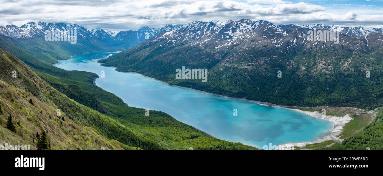 Lake Eklutna is a beautiful glacial lake Stock Photo - Alamy