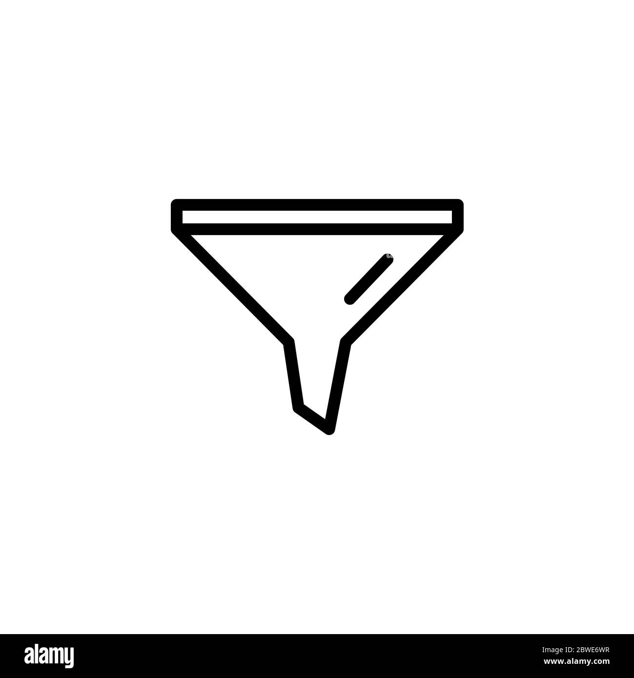 Funnel Line Icon In Flat Style Vector For App, UI, Websites. Black Icon ...