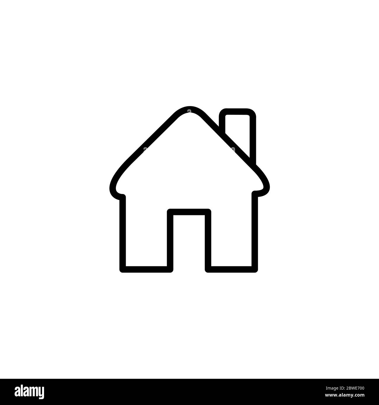 Home Line Icon In Flat Style Vector For App, UI, Websites. House Black ...