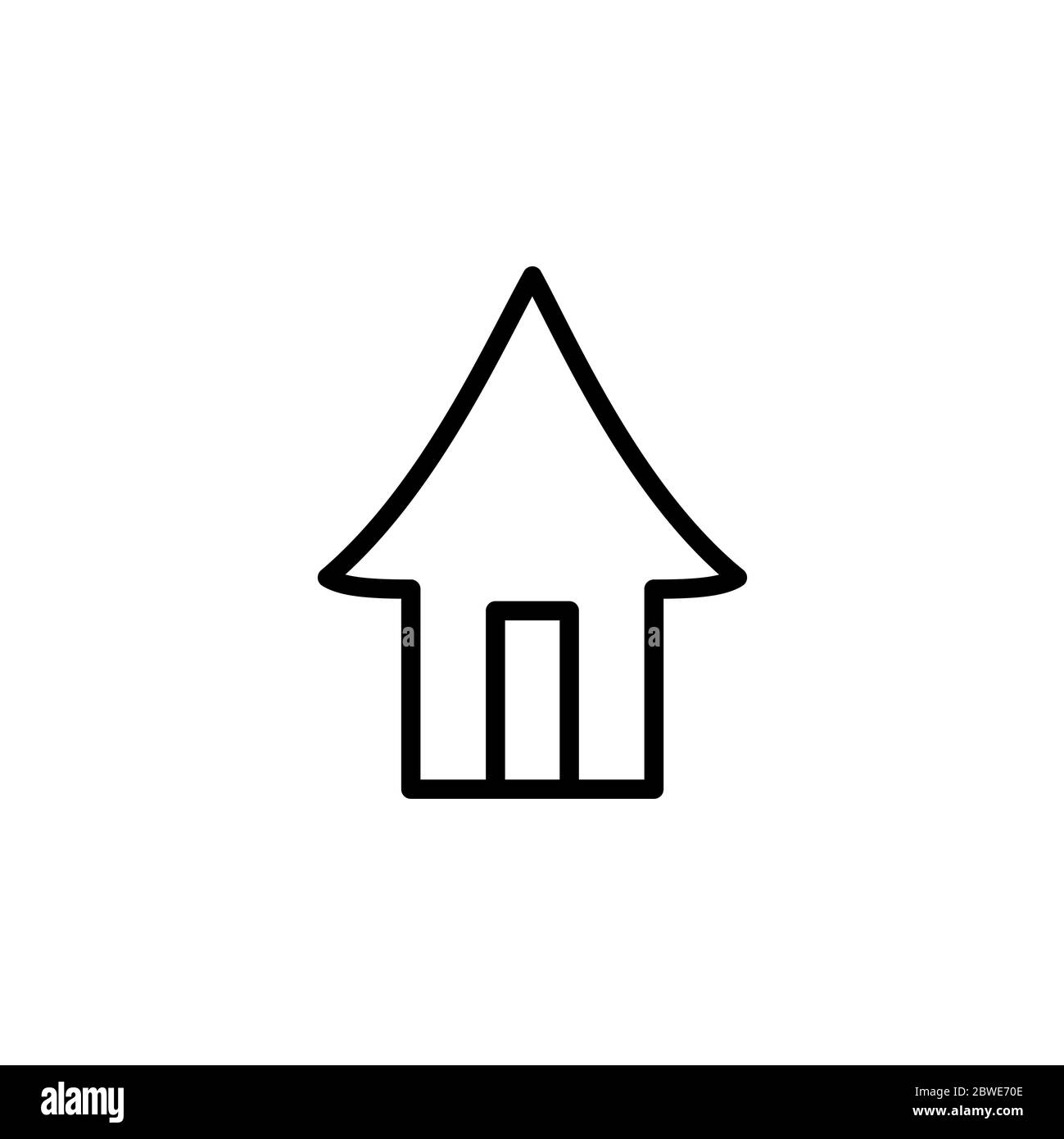 Home Line Icon In Flat Style Vector For App, UI, Websites. House Black ...