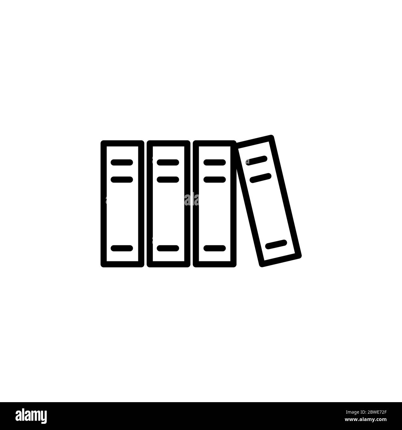 Library Line Icon In Flat Style Vector For App, UI, Websites. Black ...