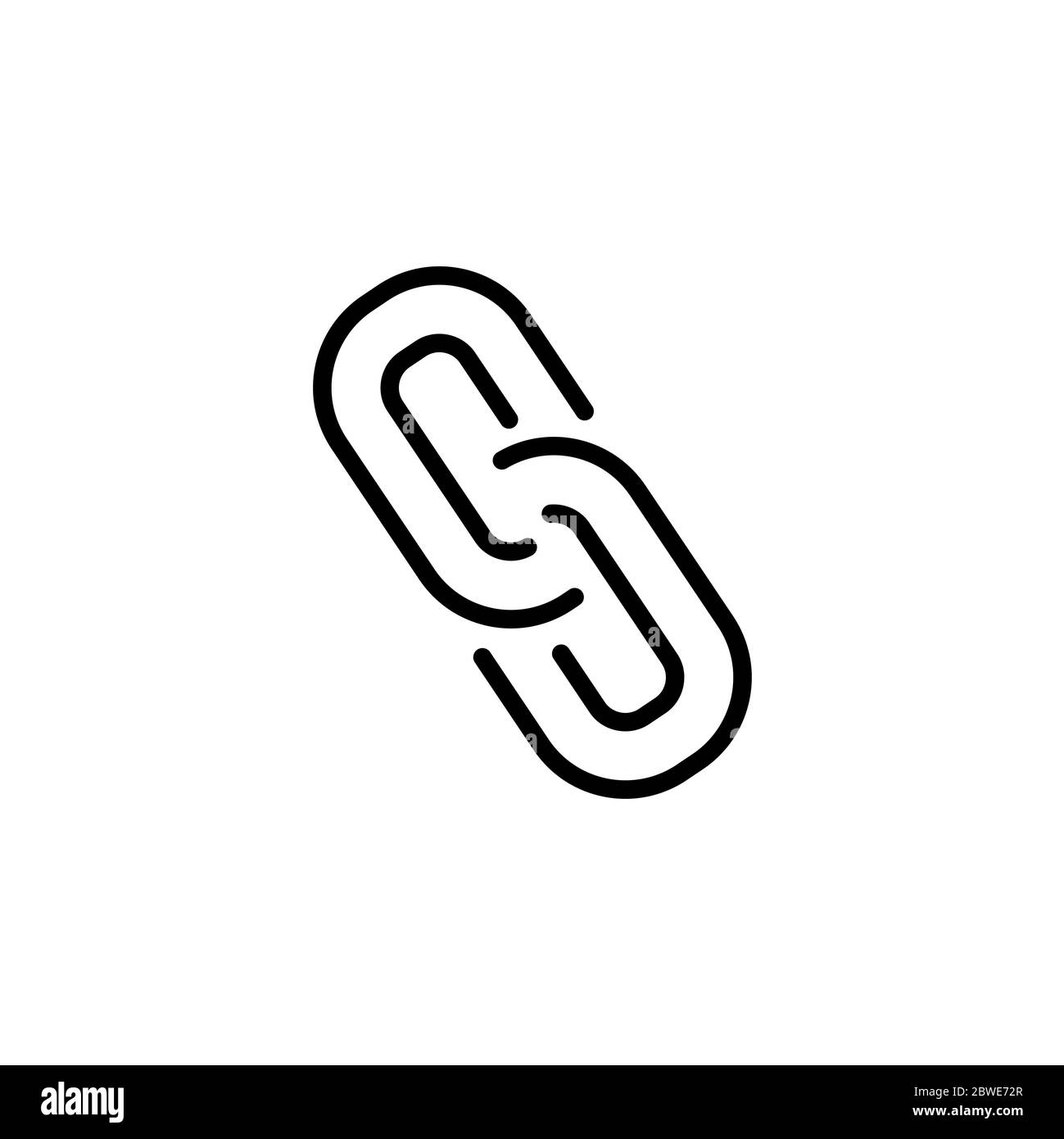 Link Line Icon In Flat Style Vector For App, UI, Websites. Black Icon ...