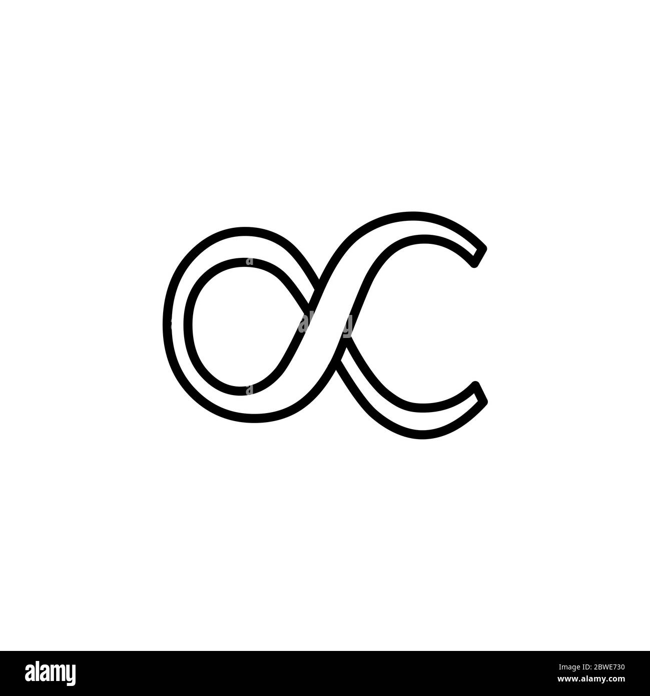 Infinity Line Icon In Flat Style Vector For App, UI, Websites. Black ...