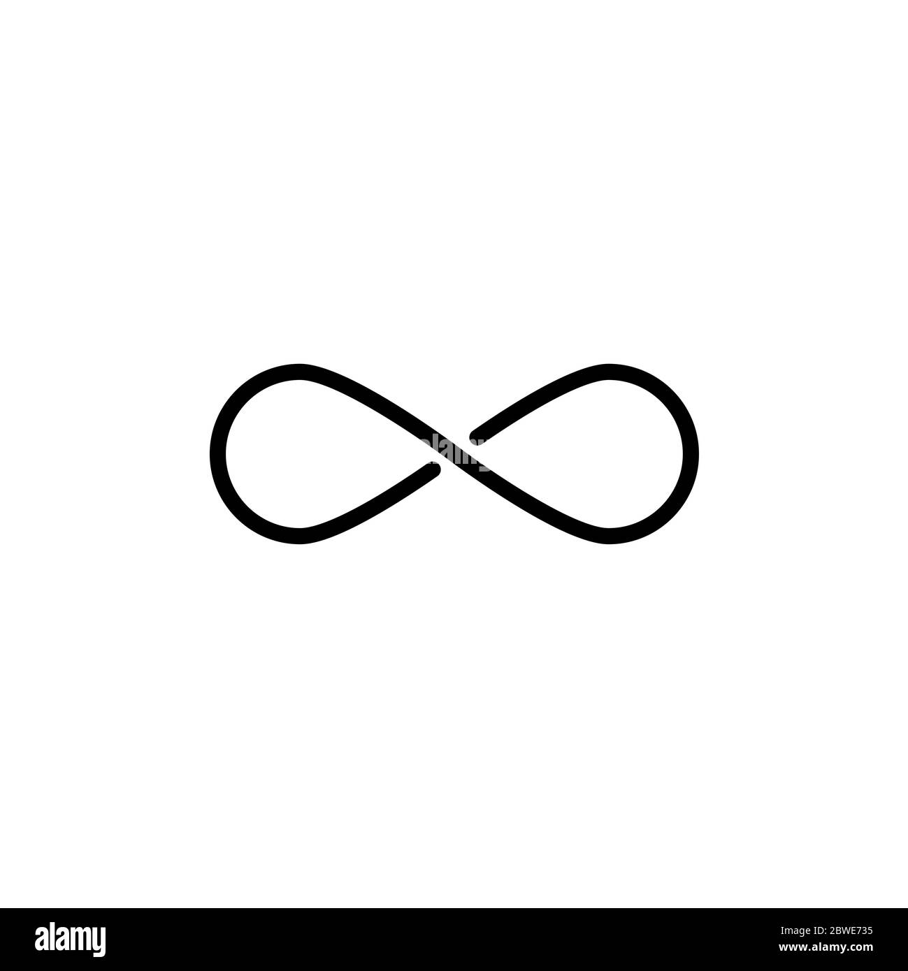 Infinity Line Icon In Flat Style Vector For App, UI, Websites. Black ...