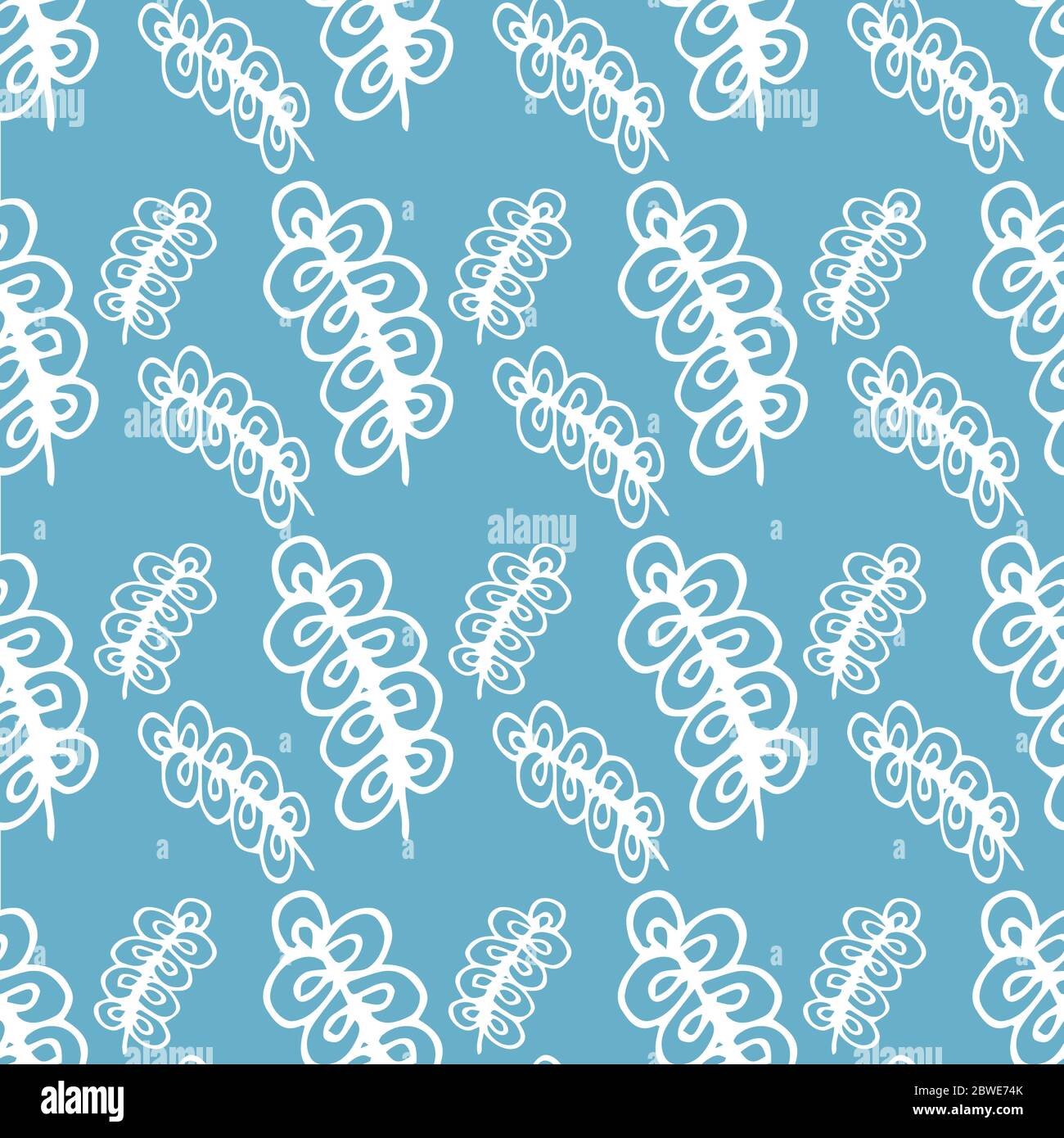 leaves pattern blue vector illustration Stock Vector Image & Art - Alamy