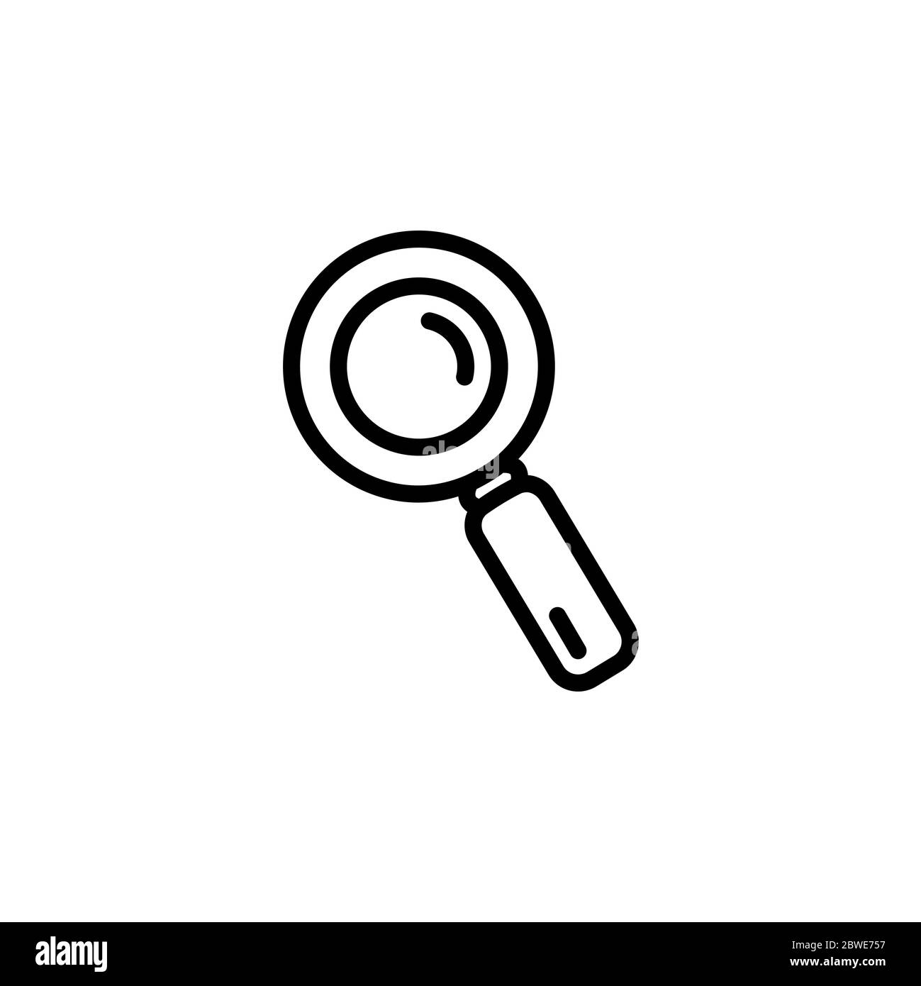 Magnifying Glass Line Icon In Flat Style Vector For App, UI, Websites ...