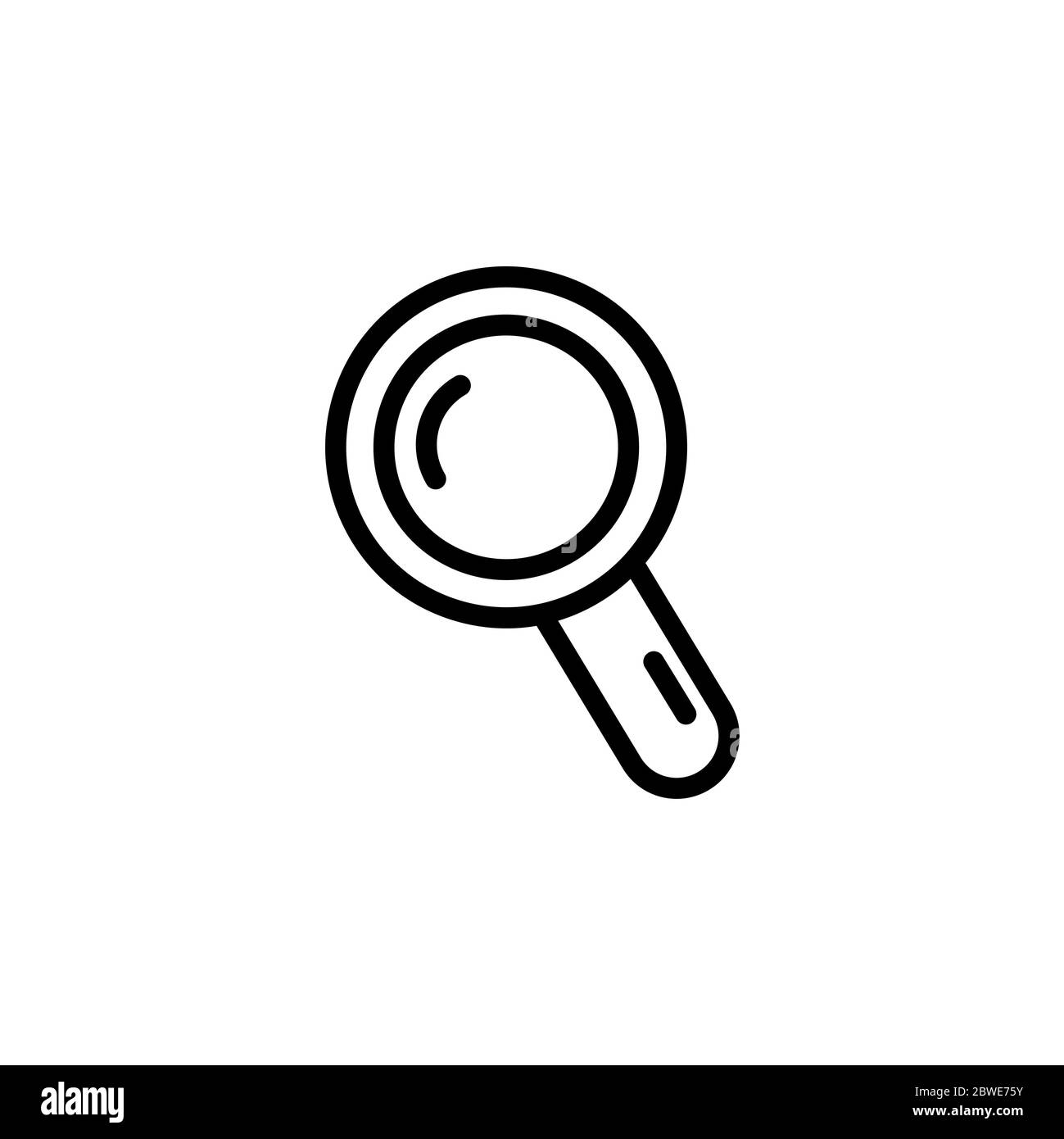 Magnifying Glass Line Icon In Flat Style Vector For App, UI, Websites ...