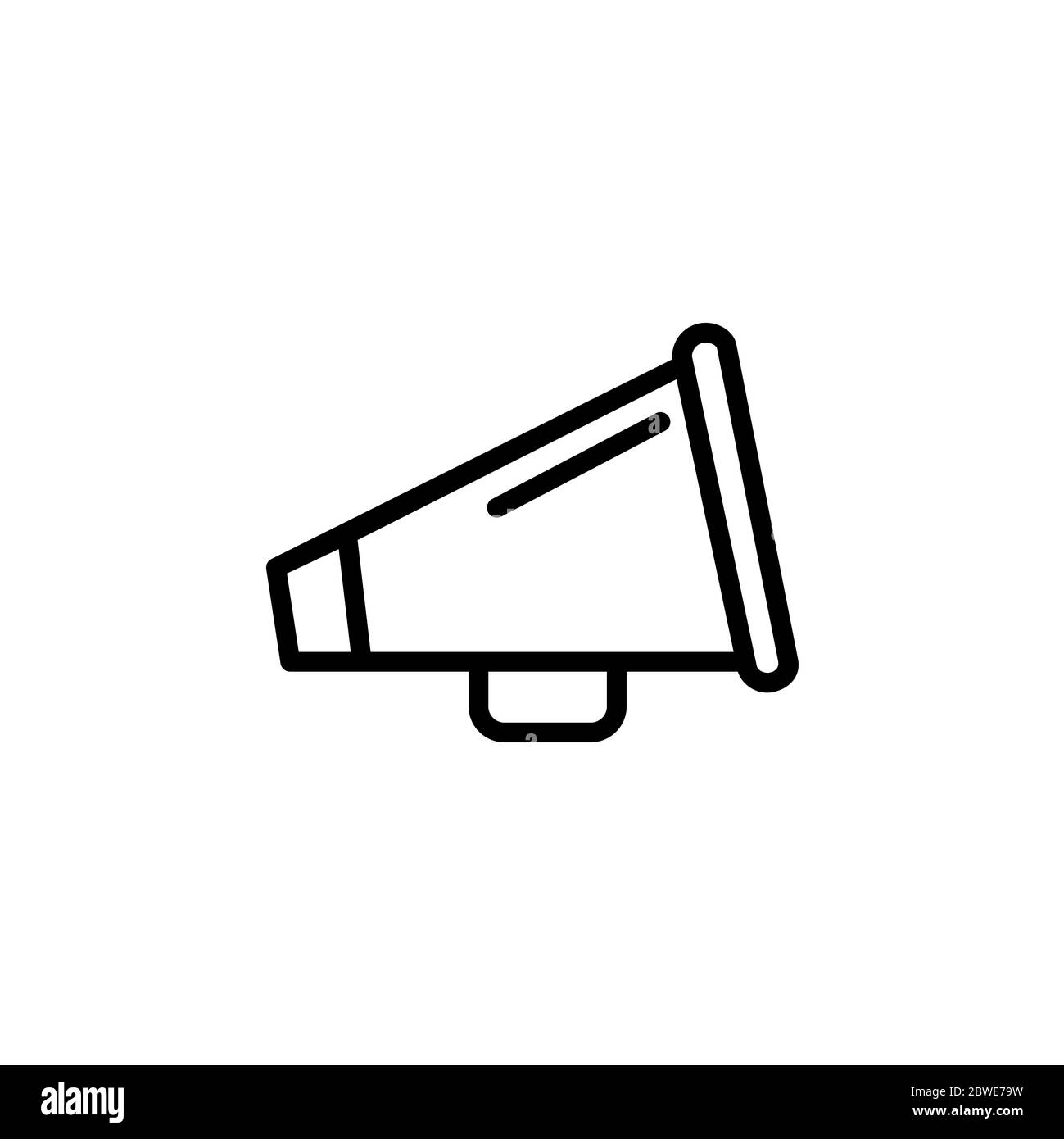 Megaphone Line Icon In Flat Style Vector For App, UI, Websites ...