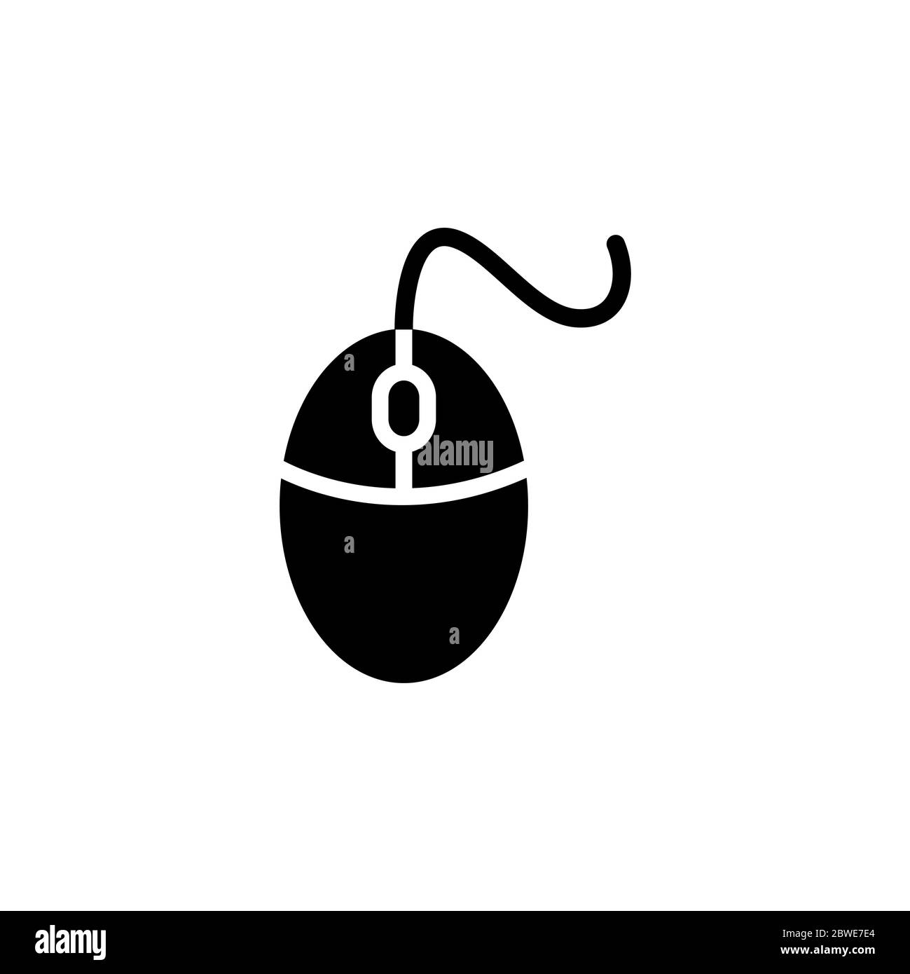 Mouse Icon In Flat Style Vector For App, UI, Websites. Black Icon ...