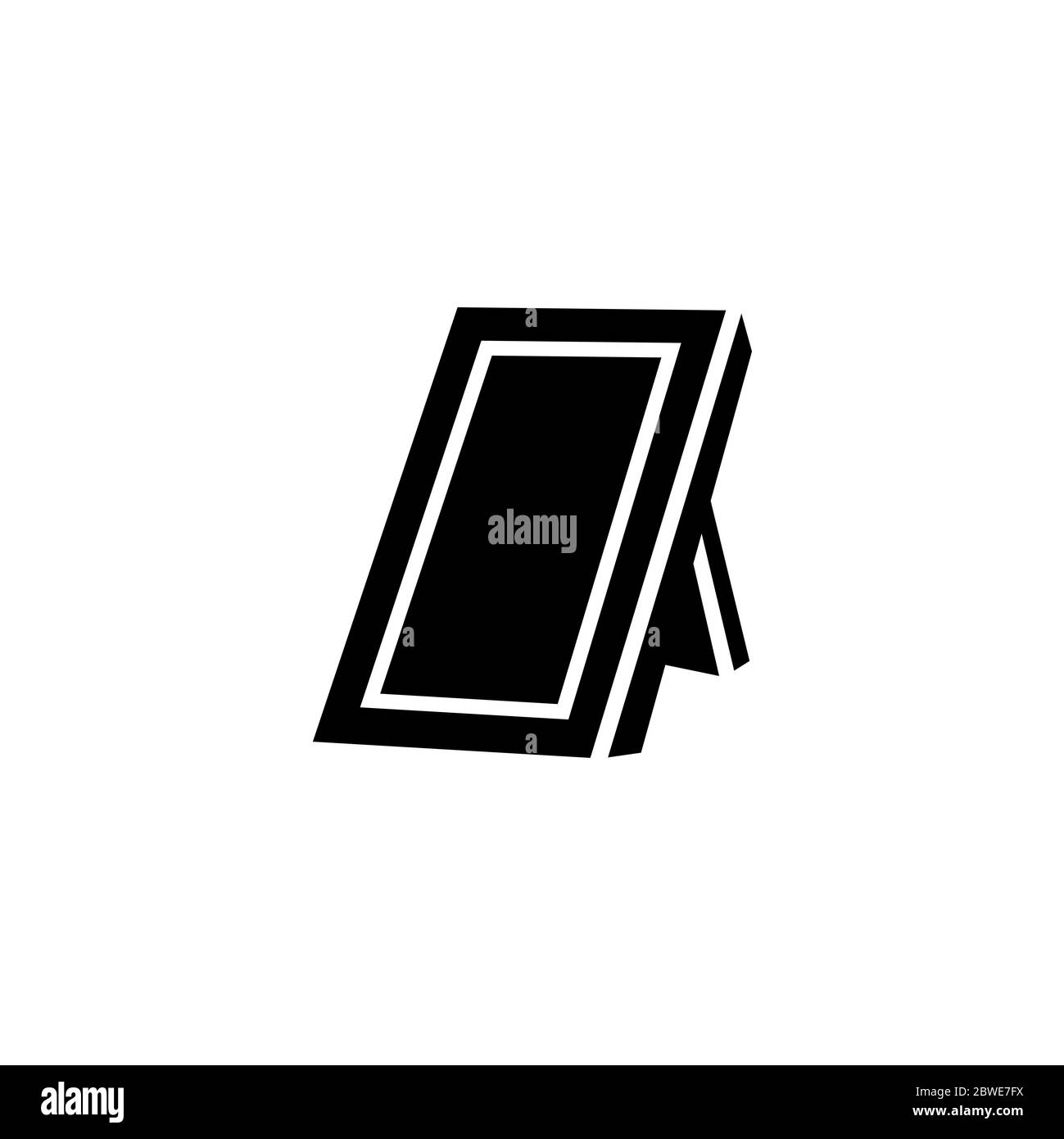 Photo Frame Icon In Flat Style Vector For Apps, UI, Websites. Black ...