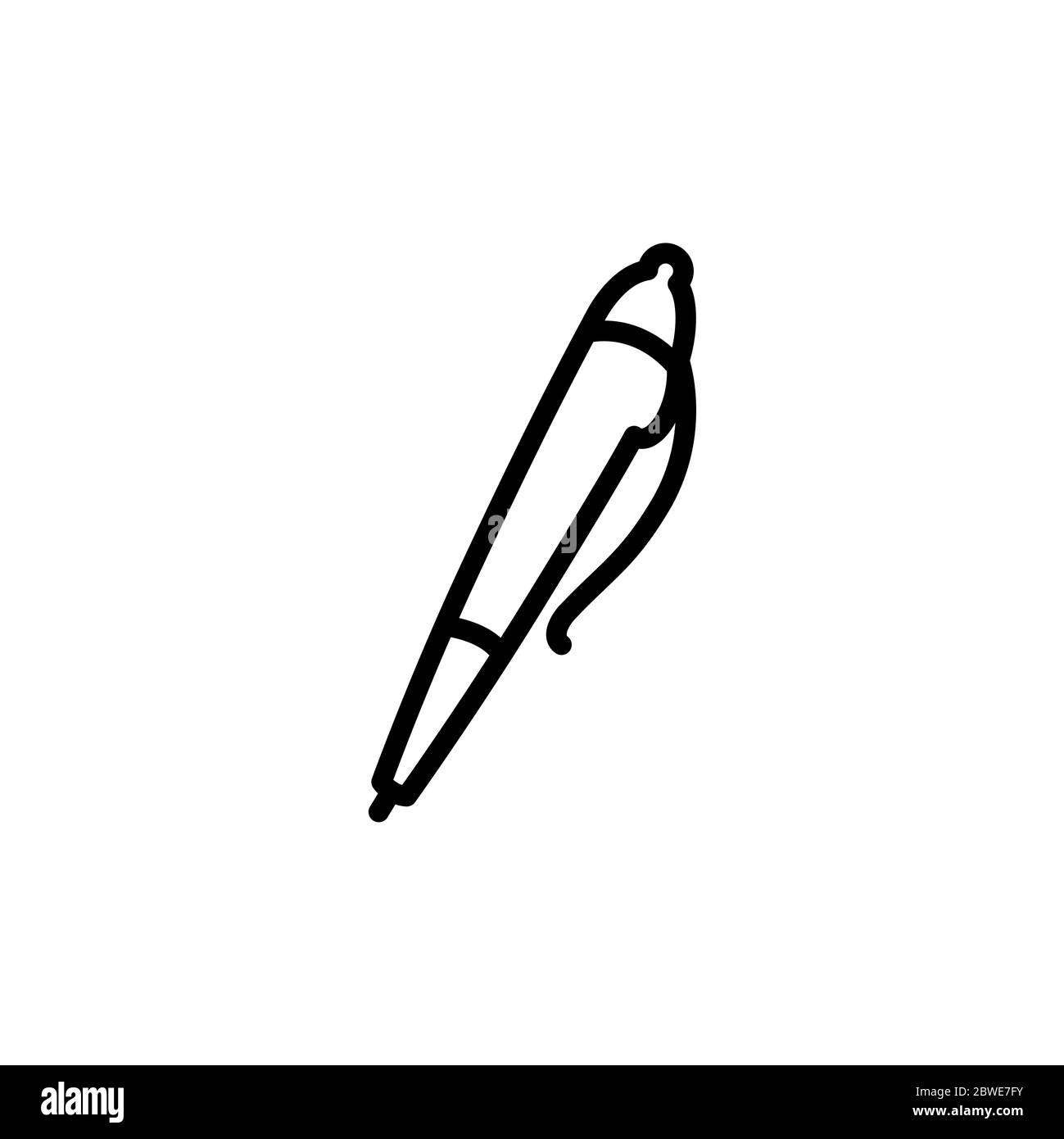 Pen Line Icon In Flat Style Vector For Apps, UI, Websites. Black Icon ...