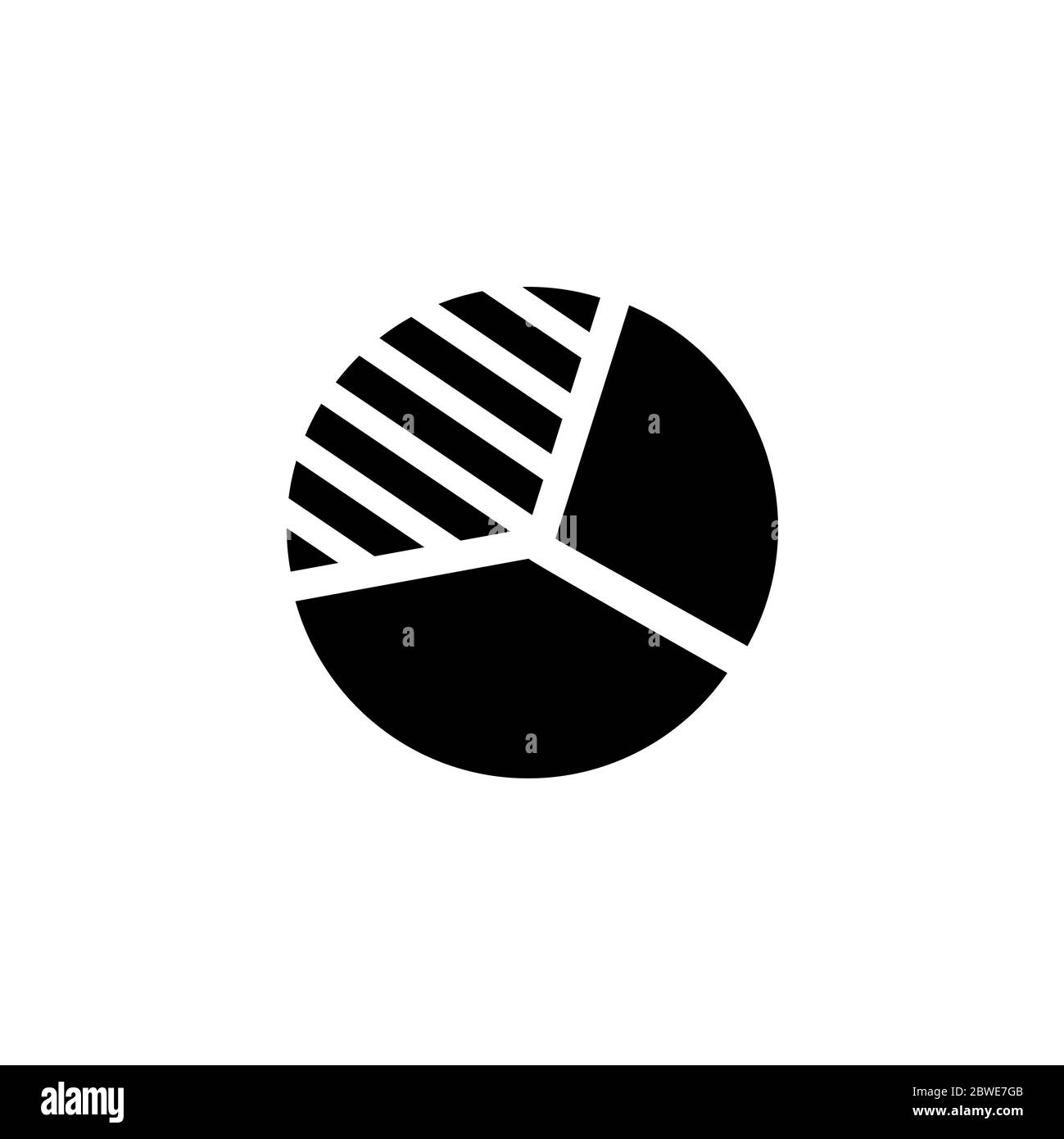 Pie Chart Icon In Flat Style Vector For Apps, UI, Websites. Black Icon ...