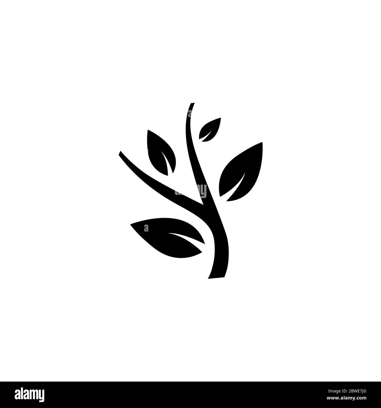 Plant Icon In Flat Style Vector For Apps, UI, Websites. Black Icon ...