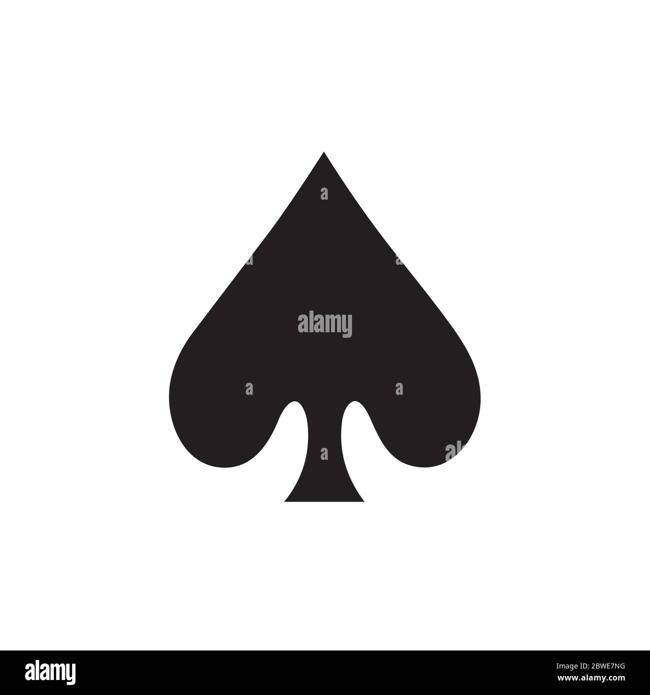 Playing Card Spade Icon In Flat Style Vector For Apps, UI, Websites ...