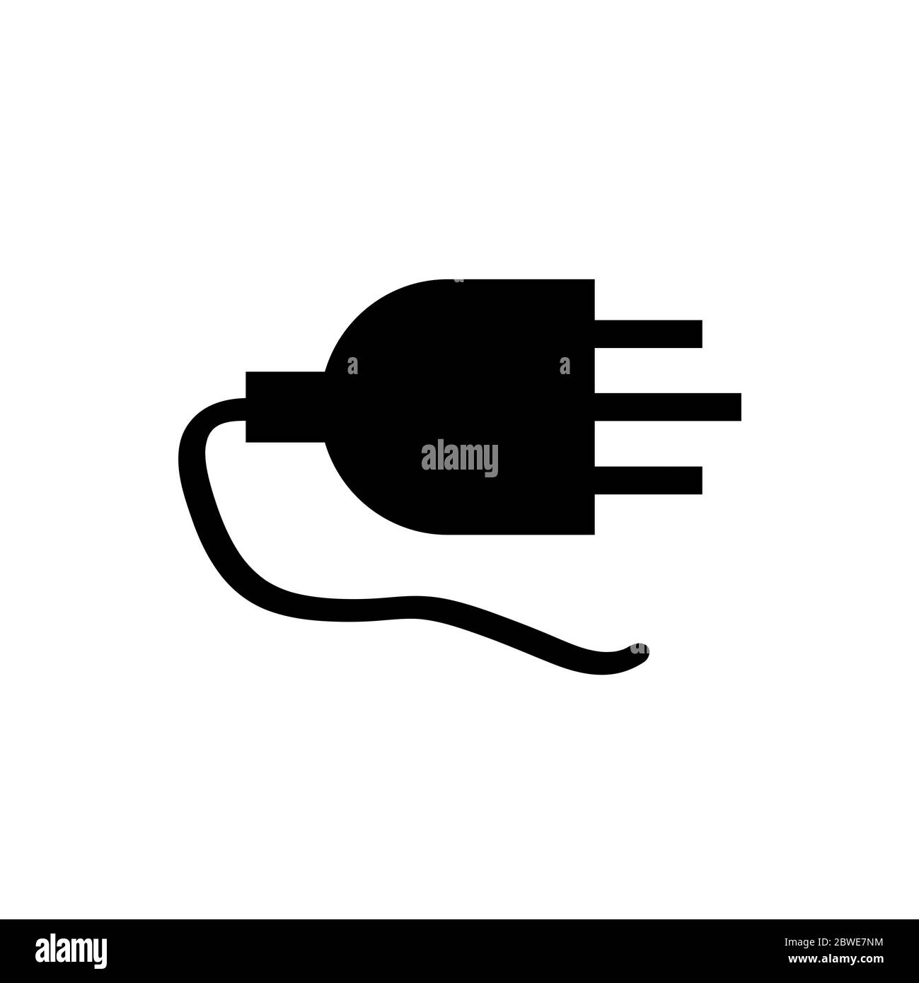 Plug Icon In Flat Style Vector For Apps, UI, Websites. Black Icon ...