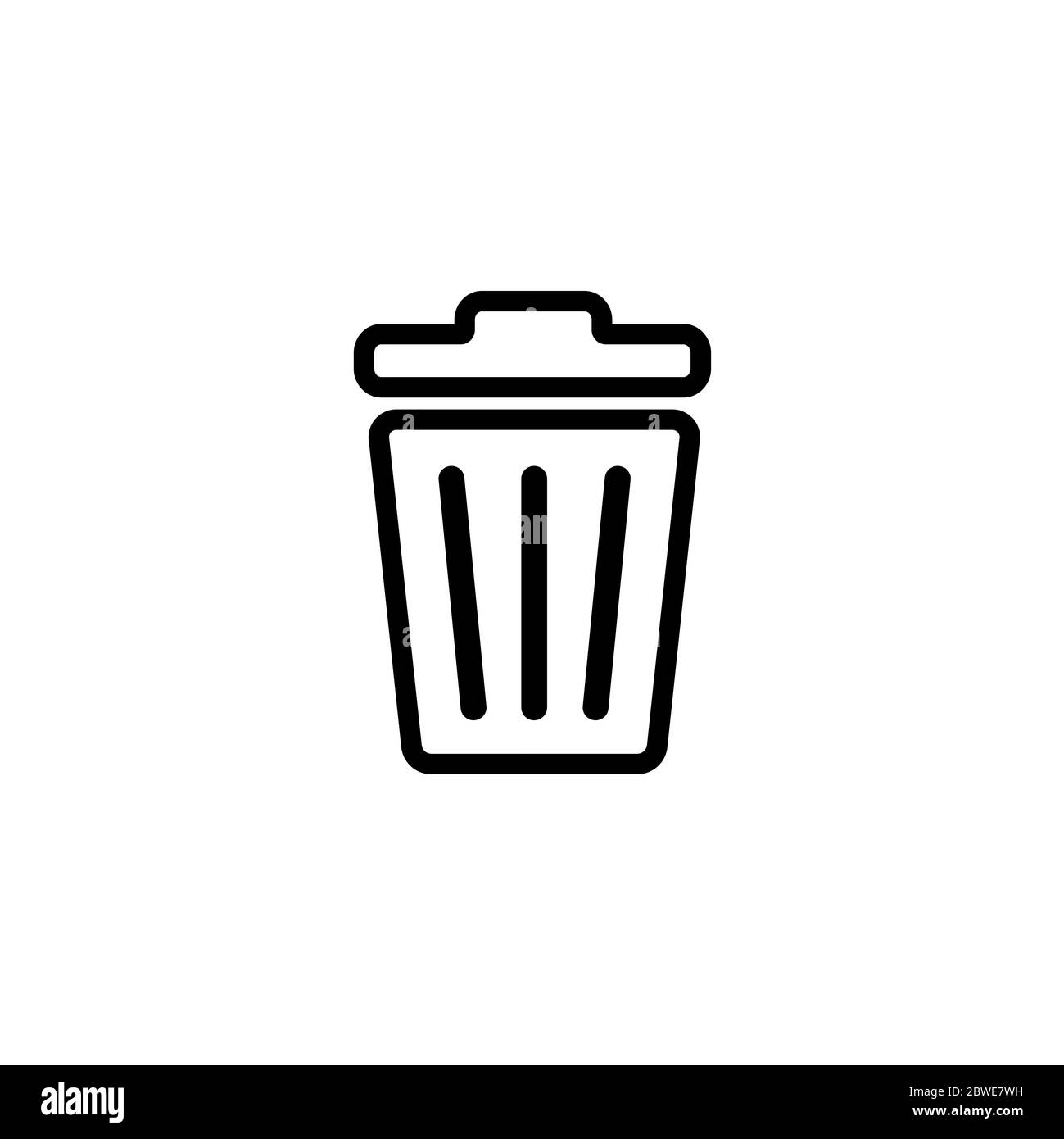 Recycle Bin Line Icon In Flat Style Vector For Apps, UI, Websites ...