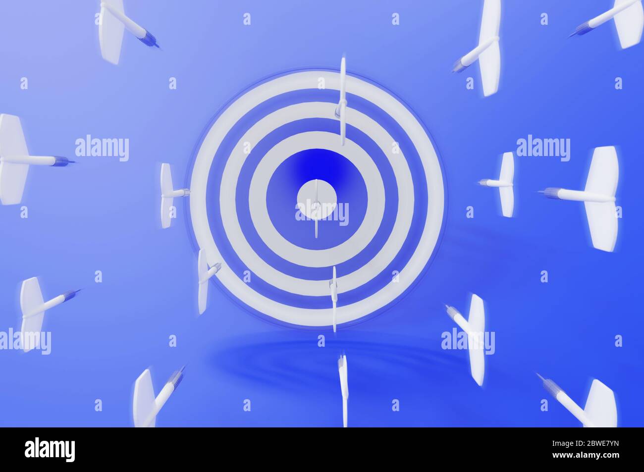 3d rendering image , Target with darts, Business Target Goal For ...