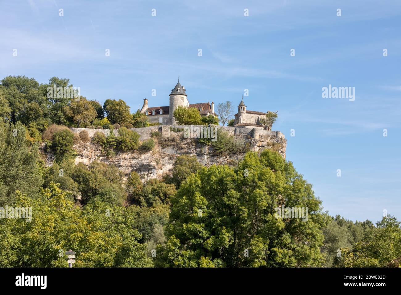 Castle of Belcastel in Lacave. Lot, Midi-Pyrenees, France Stock Photo ...