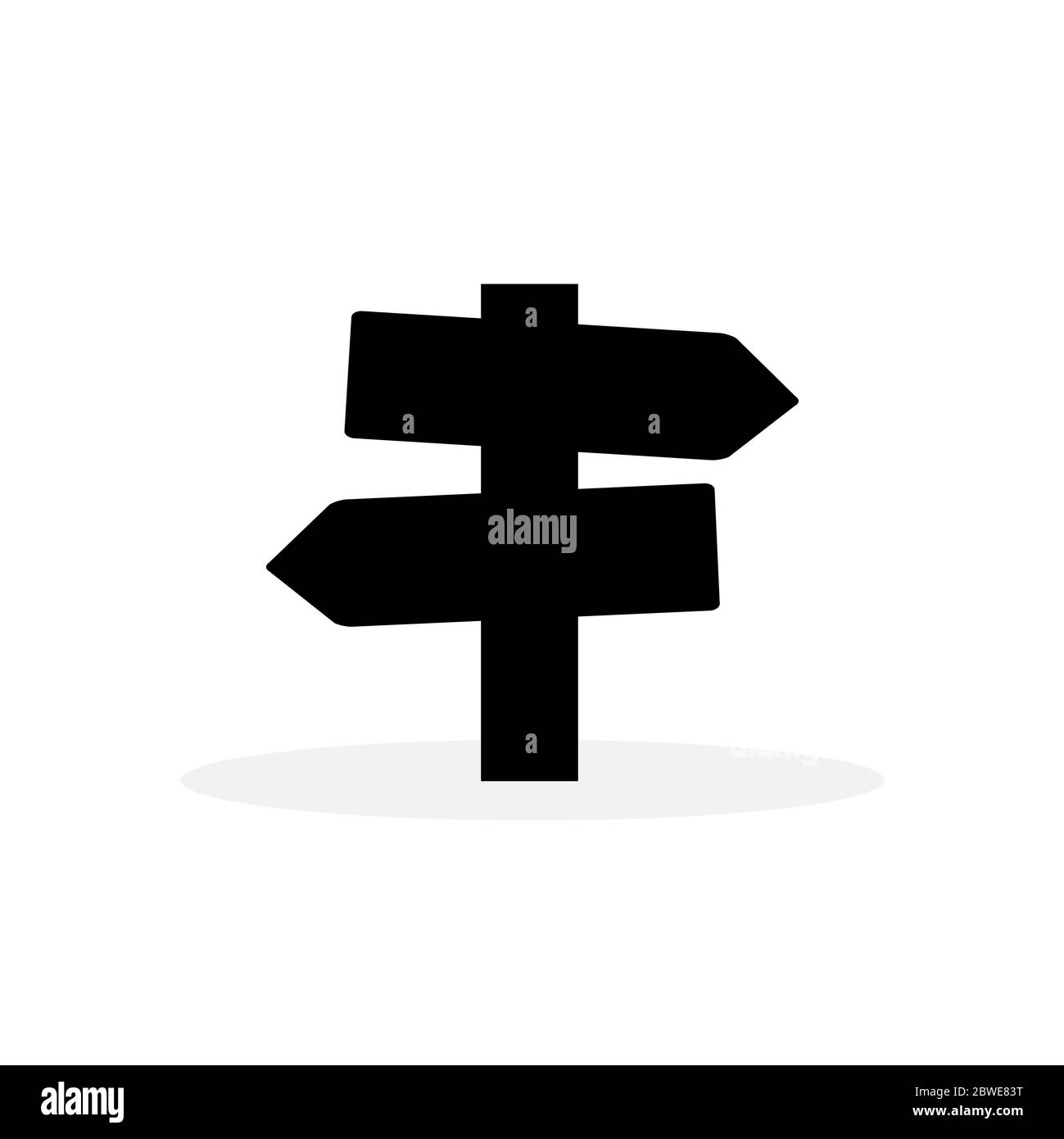 Signpost Icon In Flat Style Vector For Apps, UI, Websites. Black Icon ...