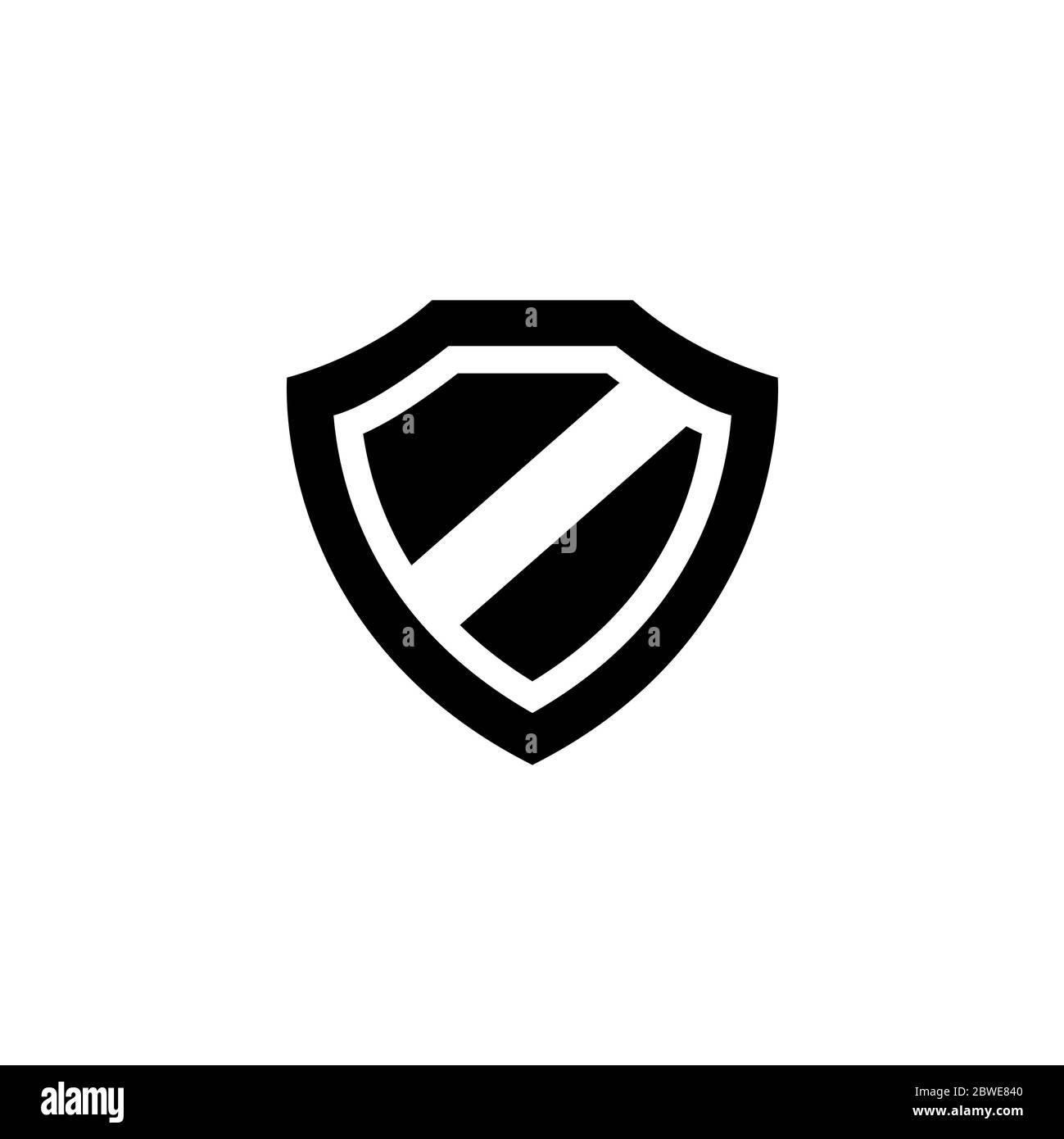 Shield Icon In Flat Style Vector For Apps, UI, Websites. Black Icon ...