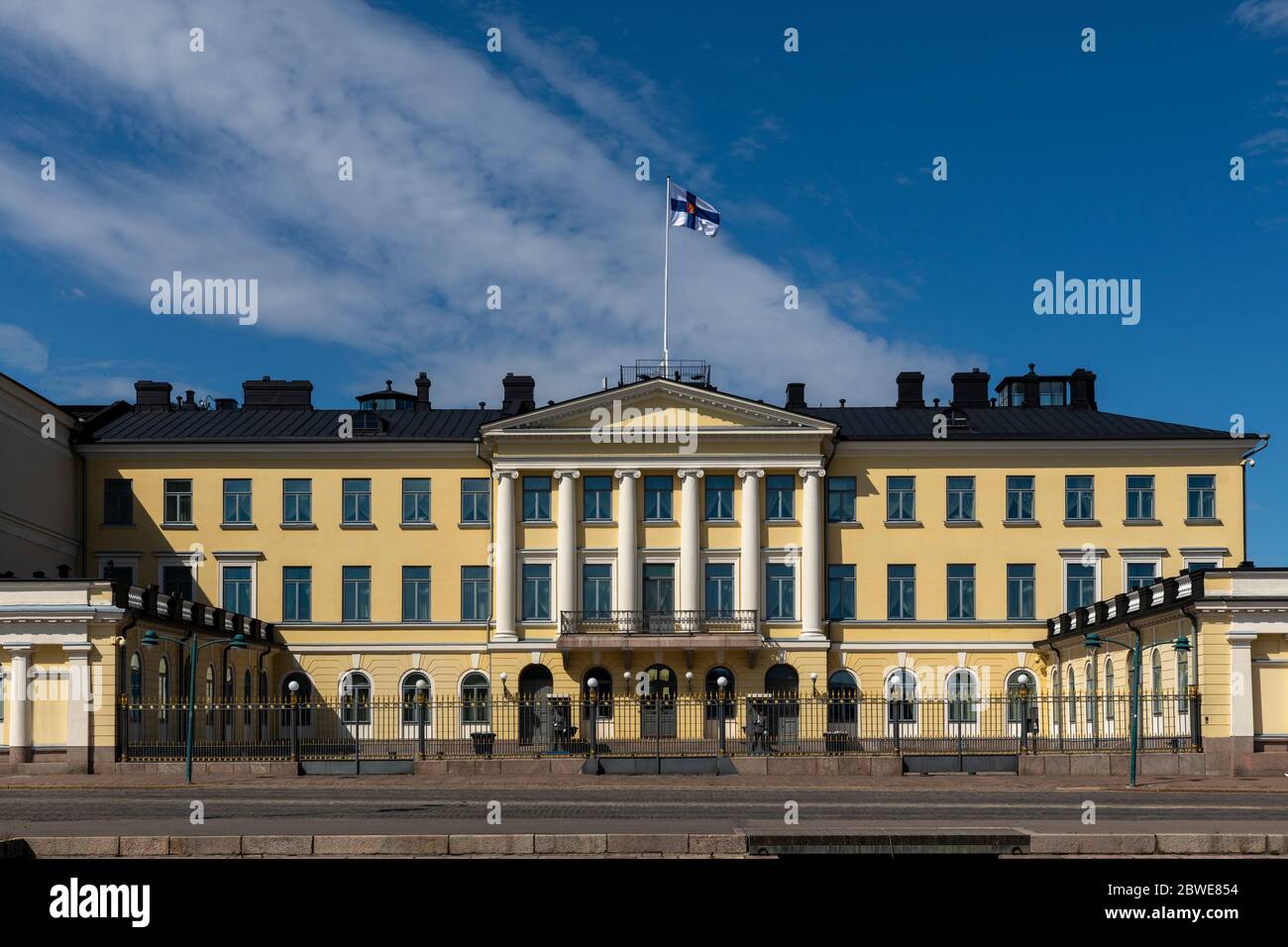 Finlands presidents ceremonial palace is located downtown Helsinki. The ...
