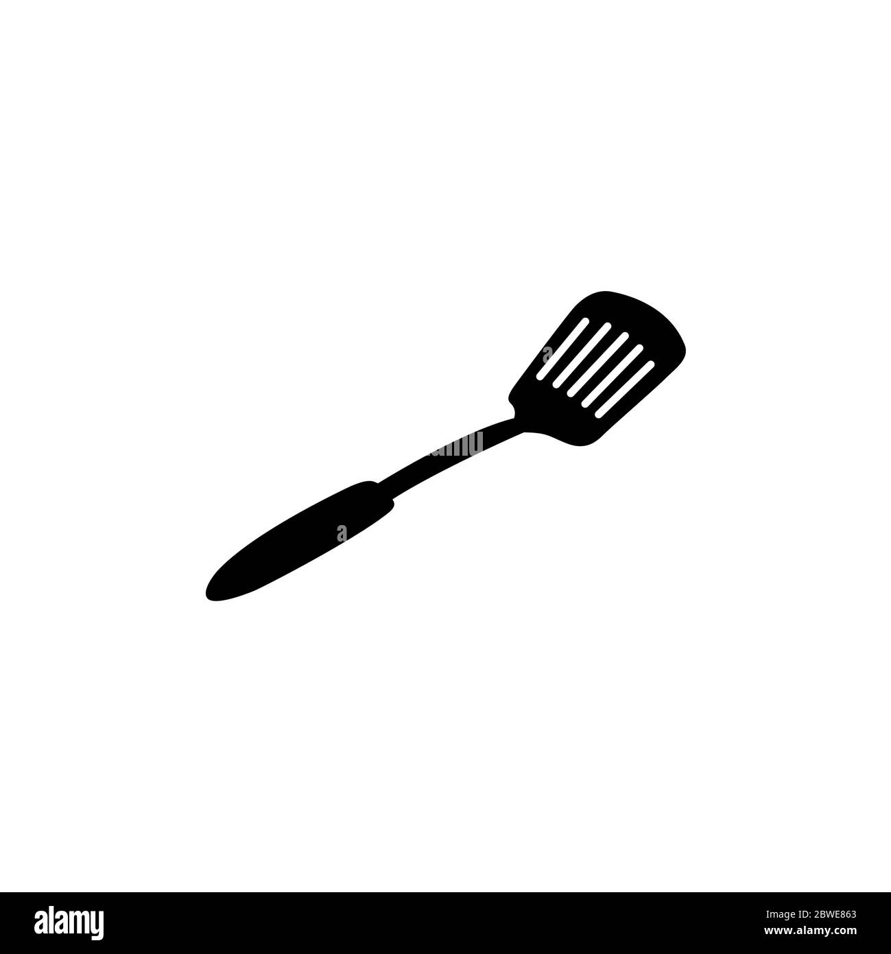 Spatula Icon In Flat Style Vector For Apps, UI, Websites. Black Icon ...