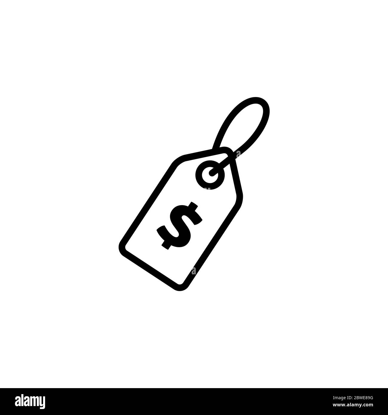 Tag Line Icon In Flat Style Vector For Apps, UI, Websites. Black Icon ...