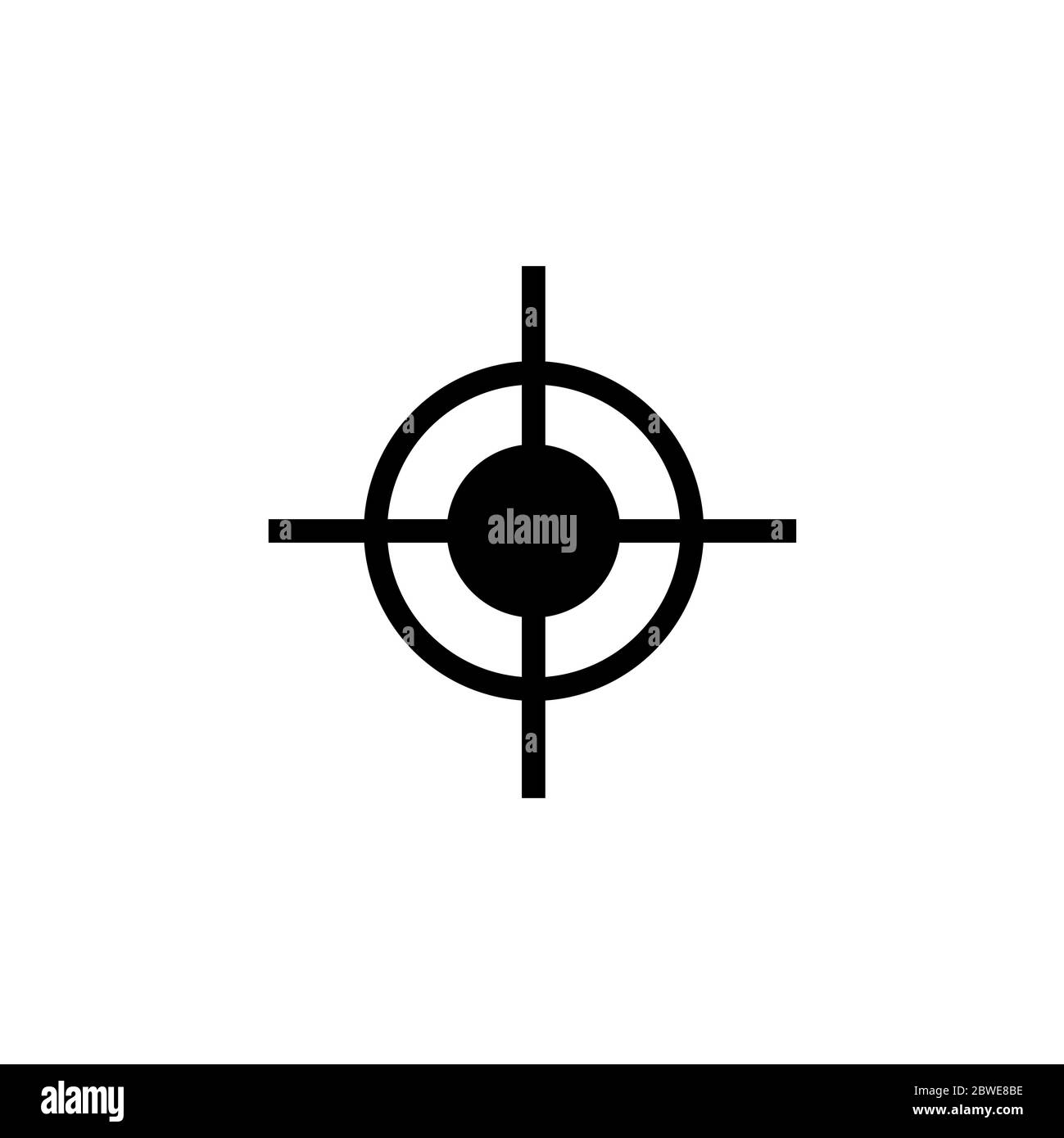 Target Icon In Flat Style Vector For Apps, UI, Websites. Black Icon ...