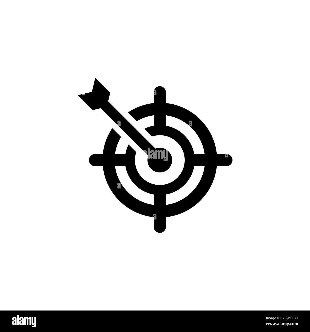 Target Icon In Flat Style Vector For Apps, UI, Websites. Black Icon ...