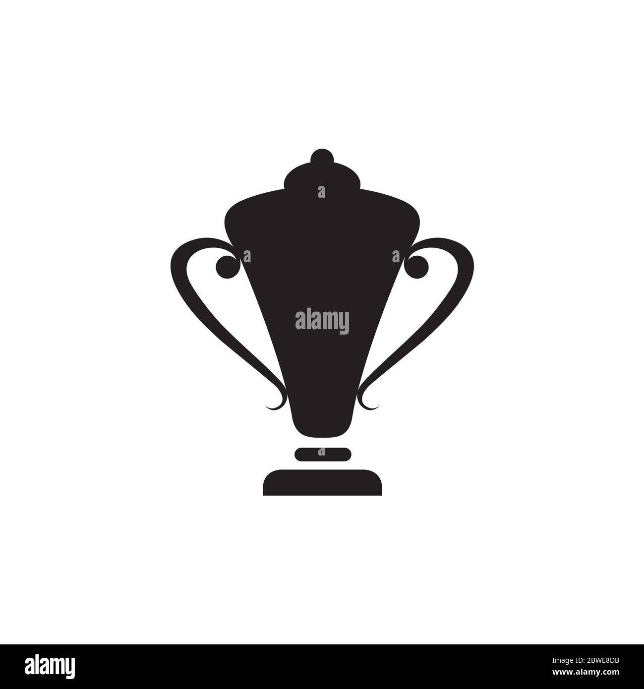 Trophy Icon In Flat Style Vector For Apps, UI, Websites. Black Icon ...