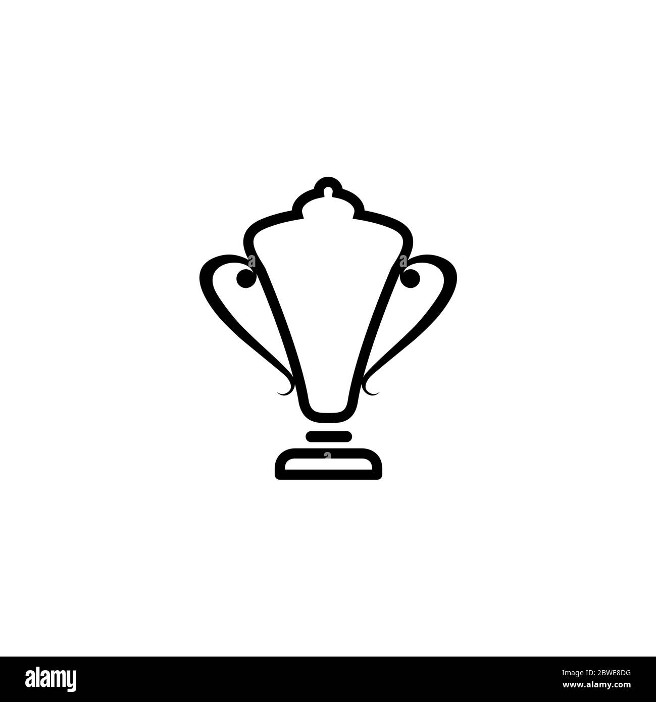 Trophy Line Icon In Flat Style Vector For Apps, UI, Websites. Black ...