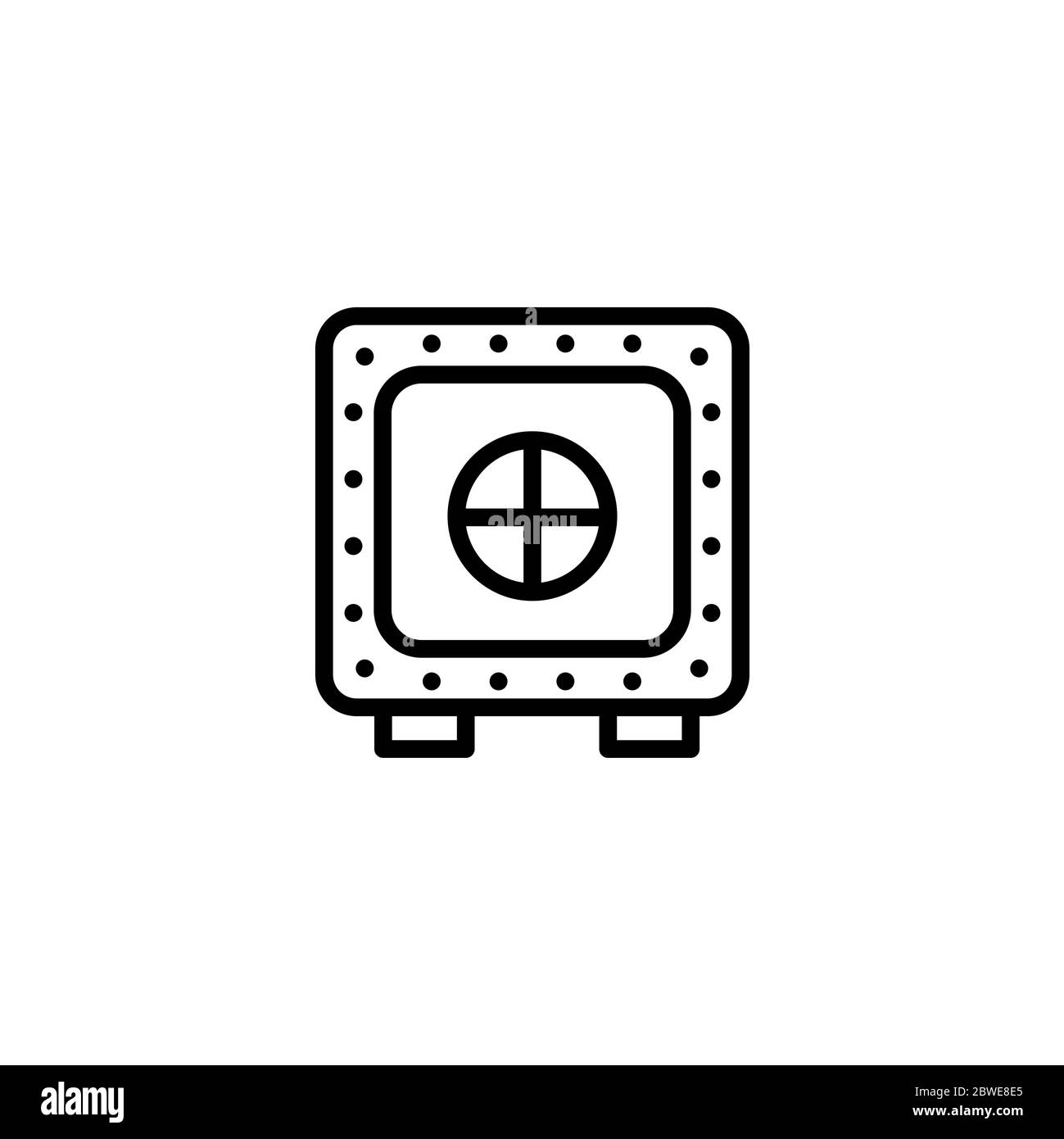 Vault Line Icon In Flat Style Vector For Apps, UI, Websites. Black Icon ...
