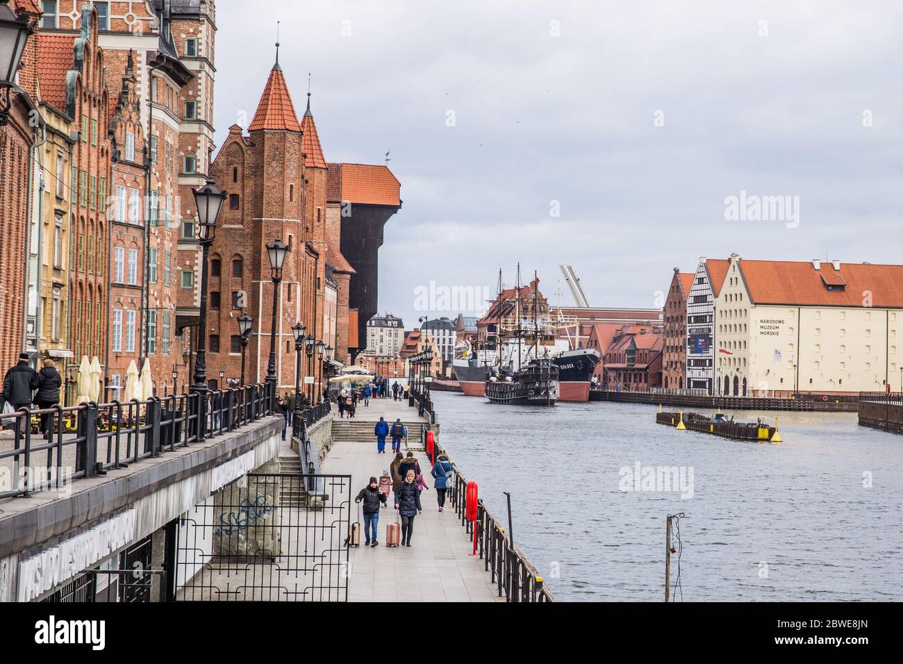 Gdansk, Poland - 12 April 2019; Gdansk, Poland - 12 April 2019; View of ...