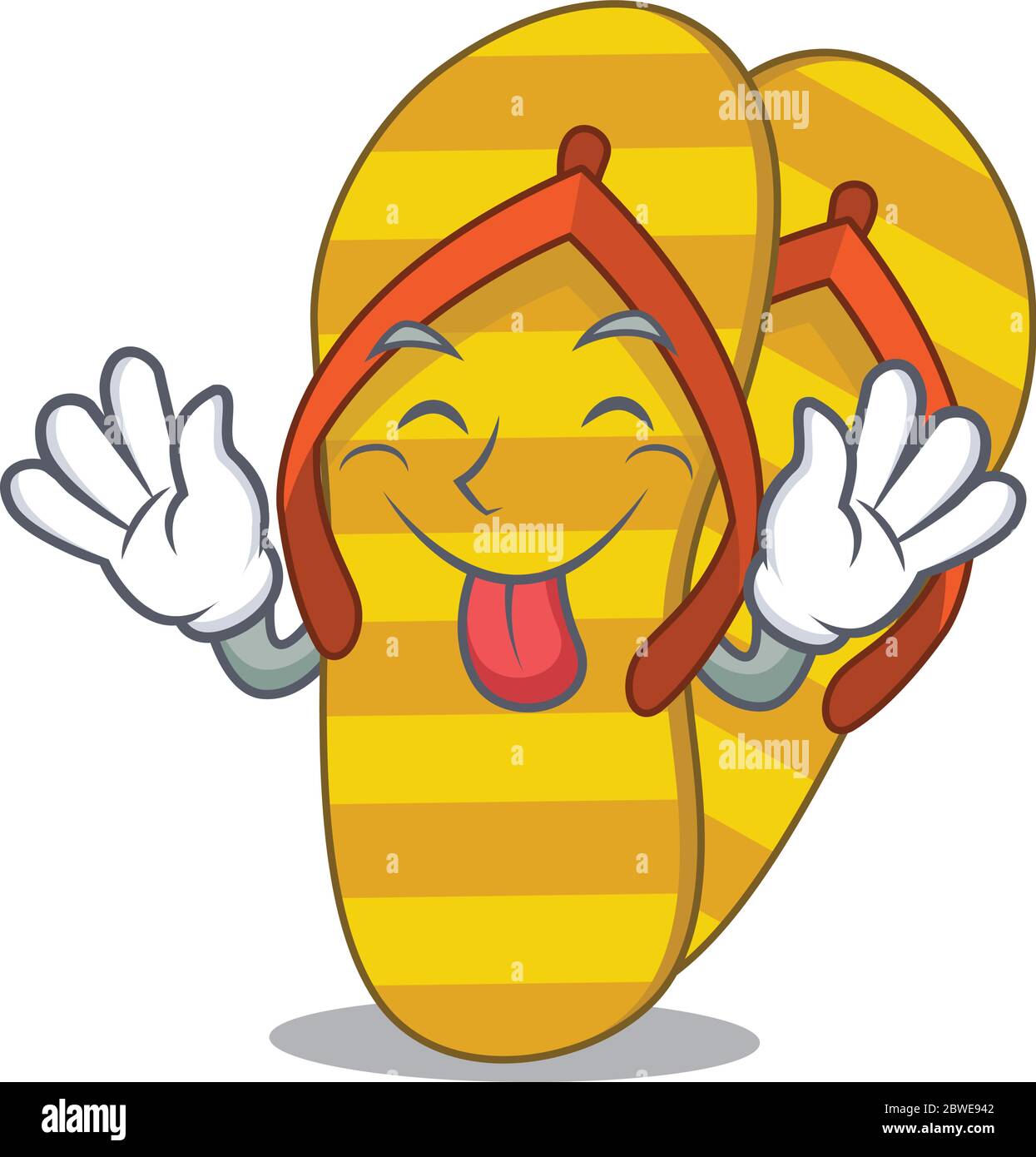 Funny flip flops cartoon design with tongue out face Stock Vector Image & Art - Alamy