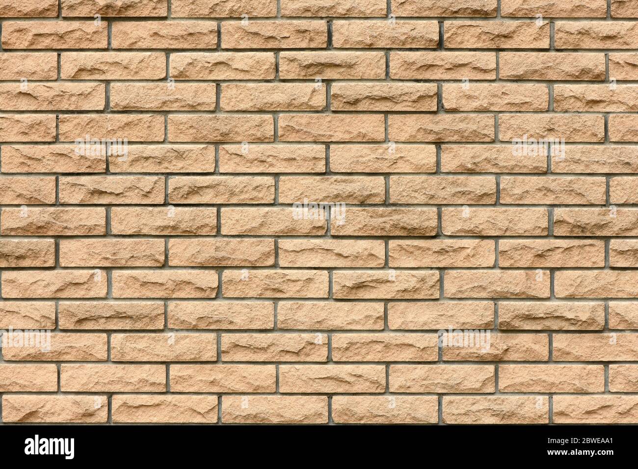 New and Clean Beige Brick Wall. High resolution photo. Full depth of ...