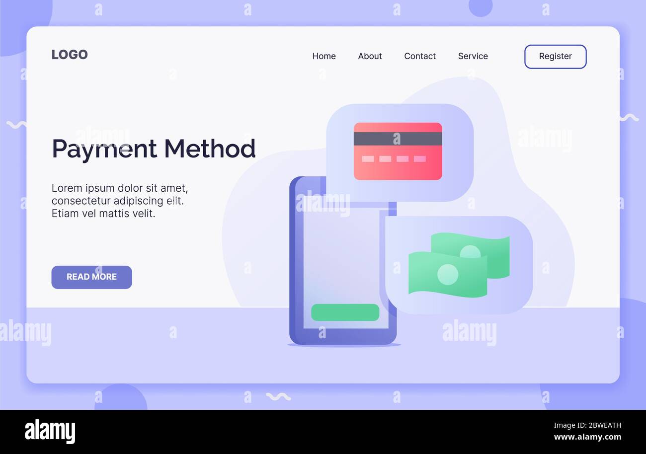 Payment Method campaign concept for website template landing or home ...